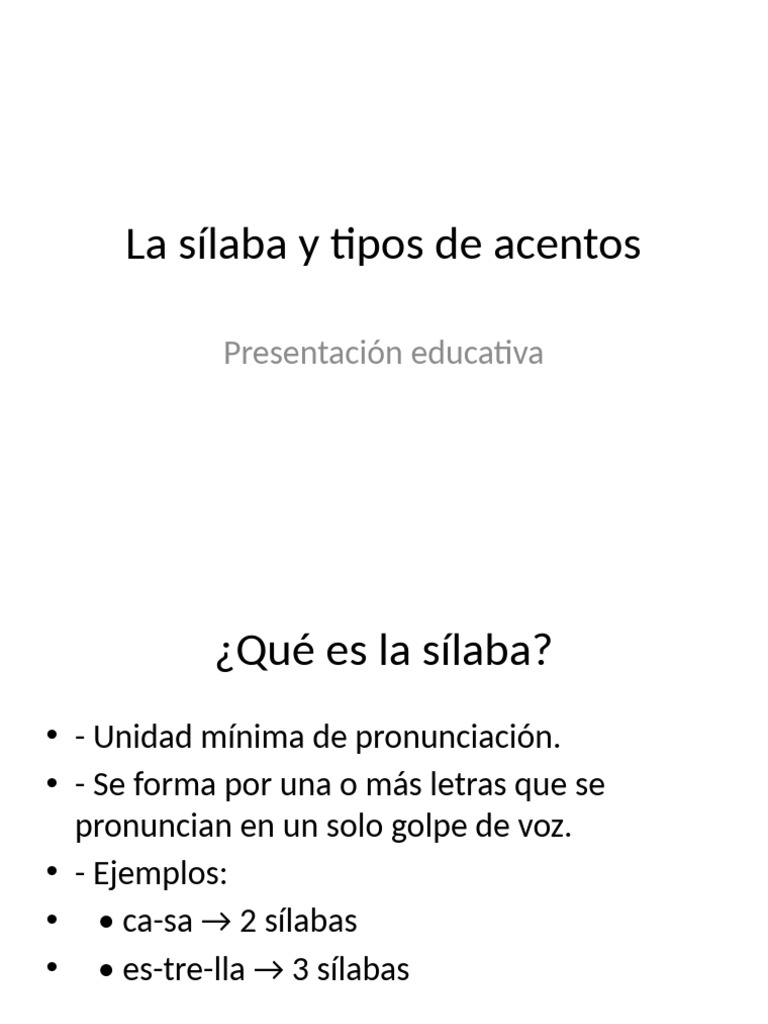 Silaba Y Acentos | PDF