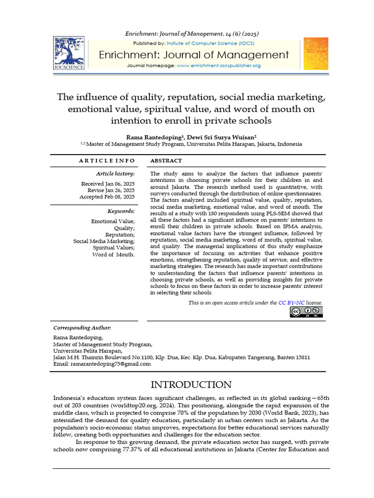 Enrichment: Journal of Management | PDF | Structural Equation Modeling ...