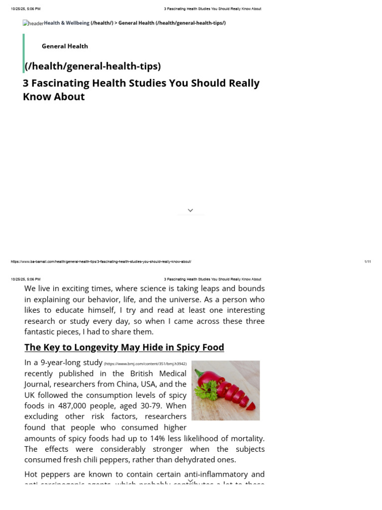 3 Must-Know Health Studies | PDF | Inflammation | Crohn's Disease