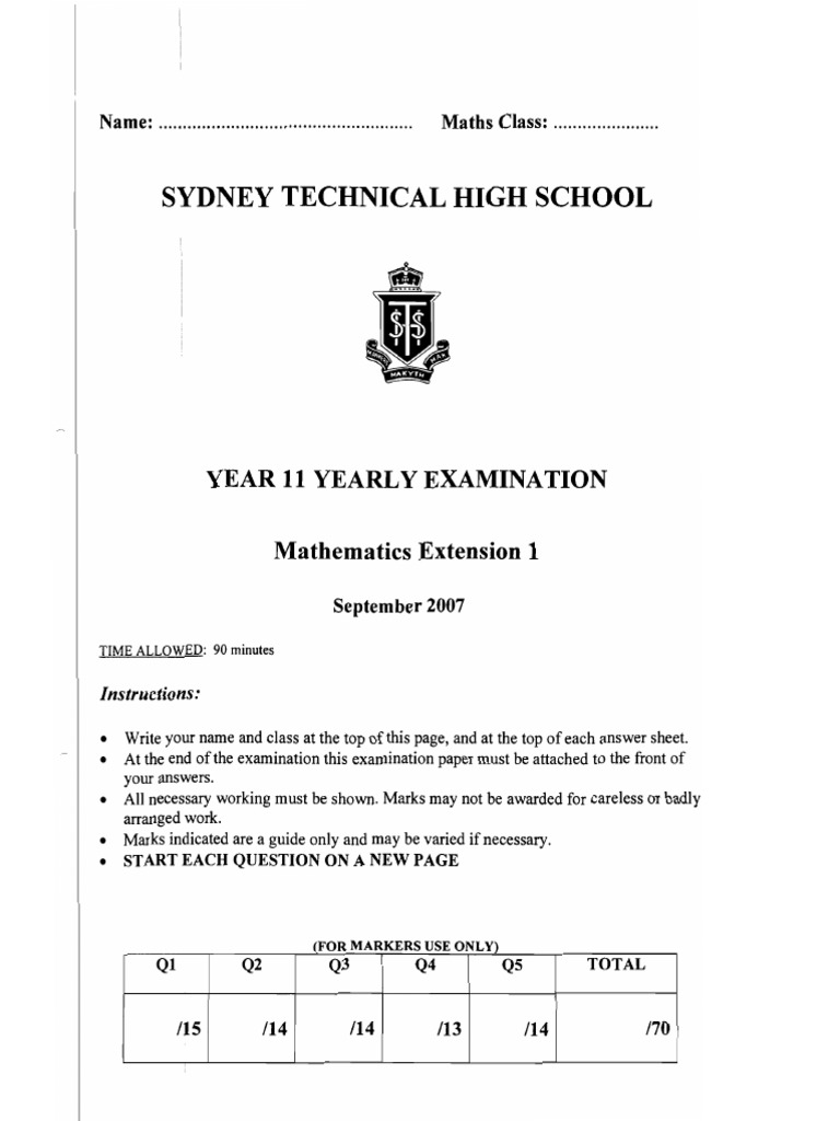 YR11 3U 2007 Final | PDF