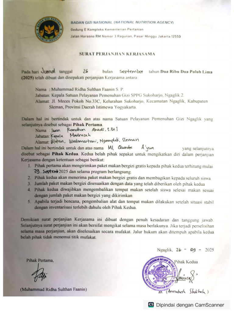Mou MBG | PDF