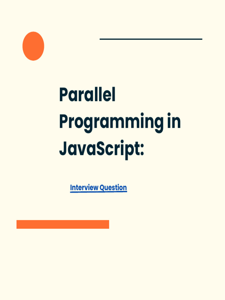 Parallel Programming in JavaScript | PDF