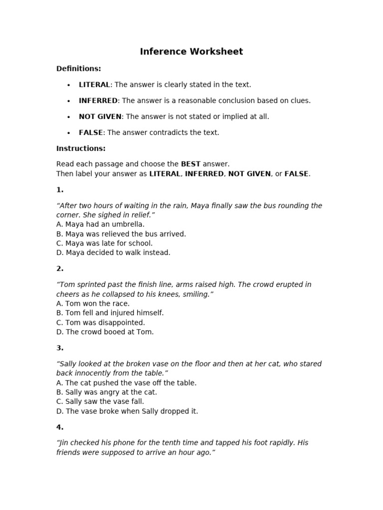 I Spy Inference Worksheet | PDF