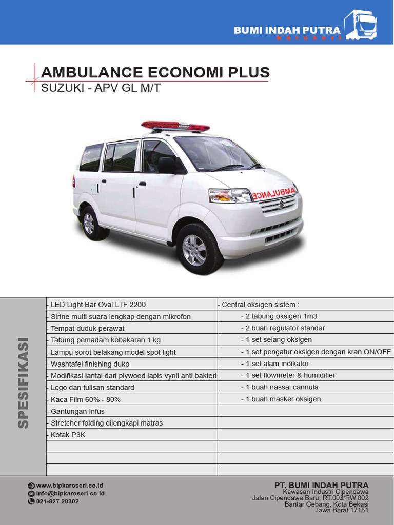 Ambulance Economi Plus-Apv Gl-102025 | PDF