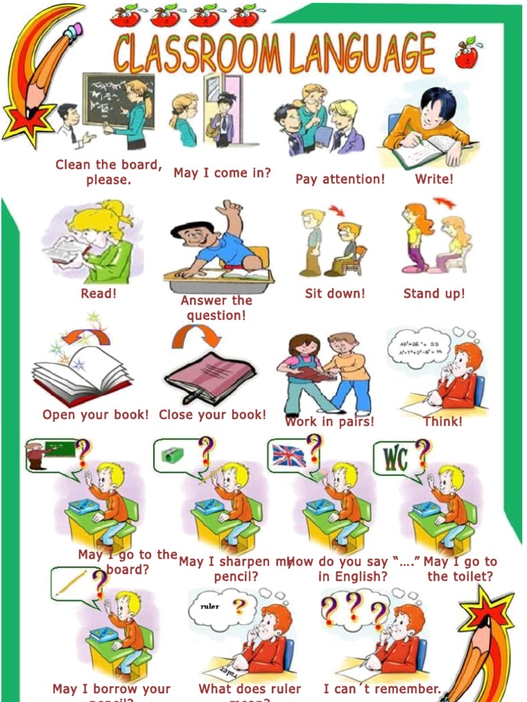 Classroom Language Poster | PDF | Poetry | General Fiction