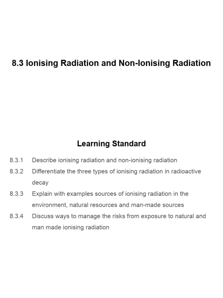 Understanding Radiation Types and Risks | PDF | Radioactive Decay ...