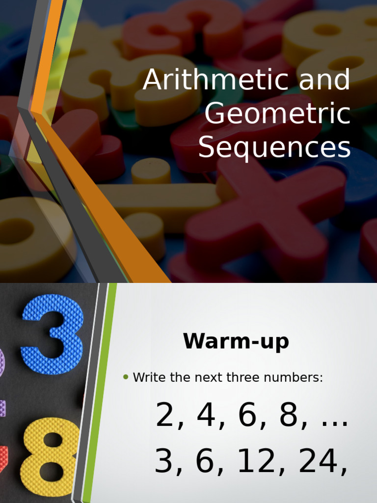 Arithmetic and Geometric Sequences | PDF | Numbers | Arithmetic