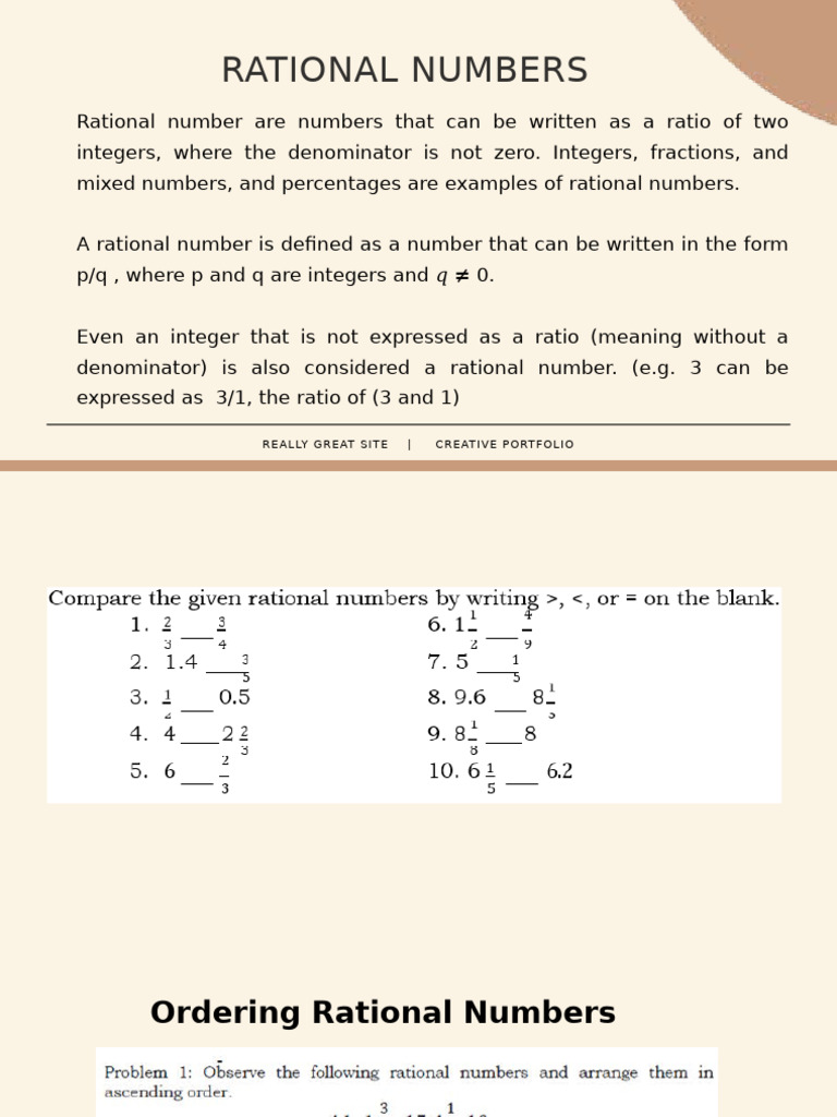 Rational Numbers Cont | PDF