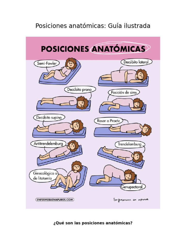 Posiciones Anatómicas | PDF | Especialidades Medicas | Medicina CLINICA