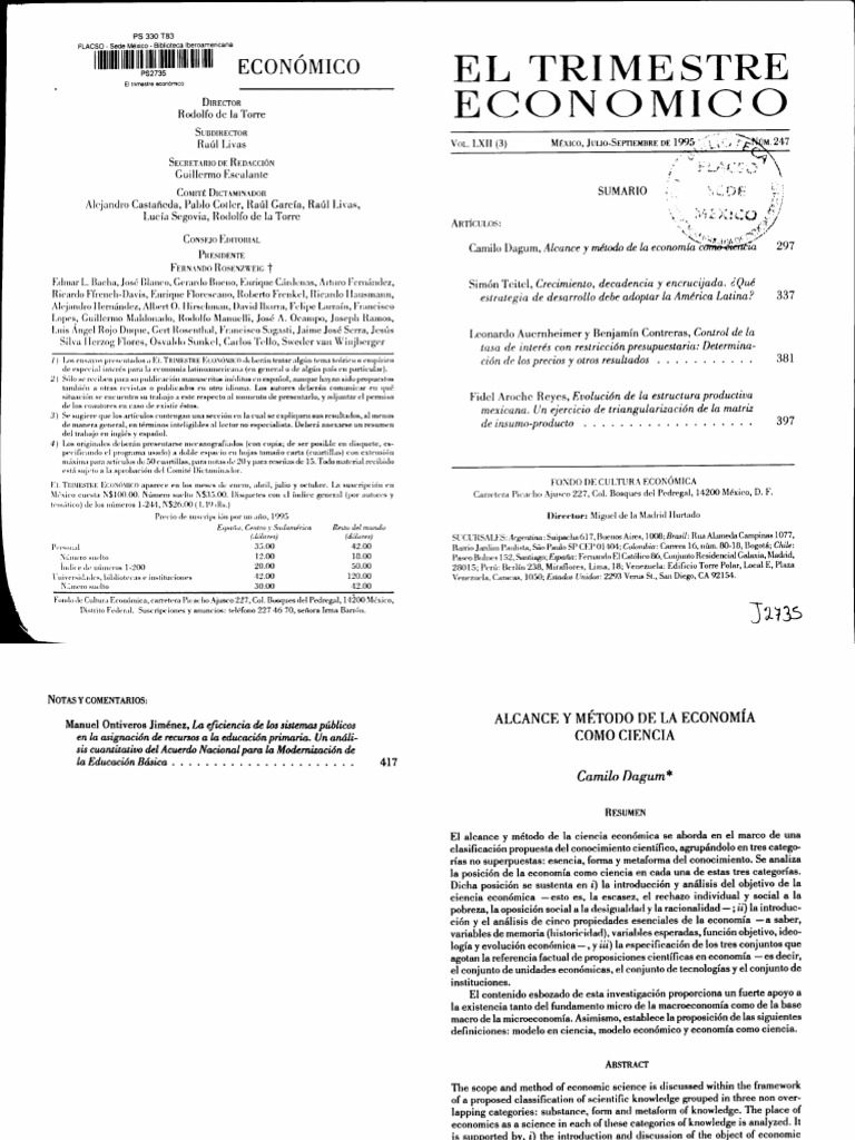 Dagum - Alcance y Metodo | PDF