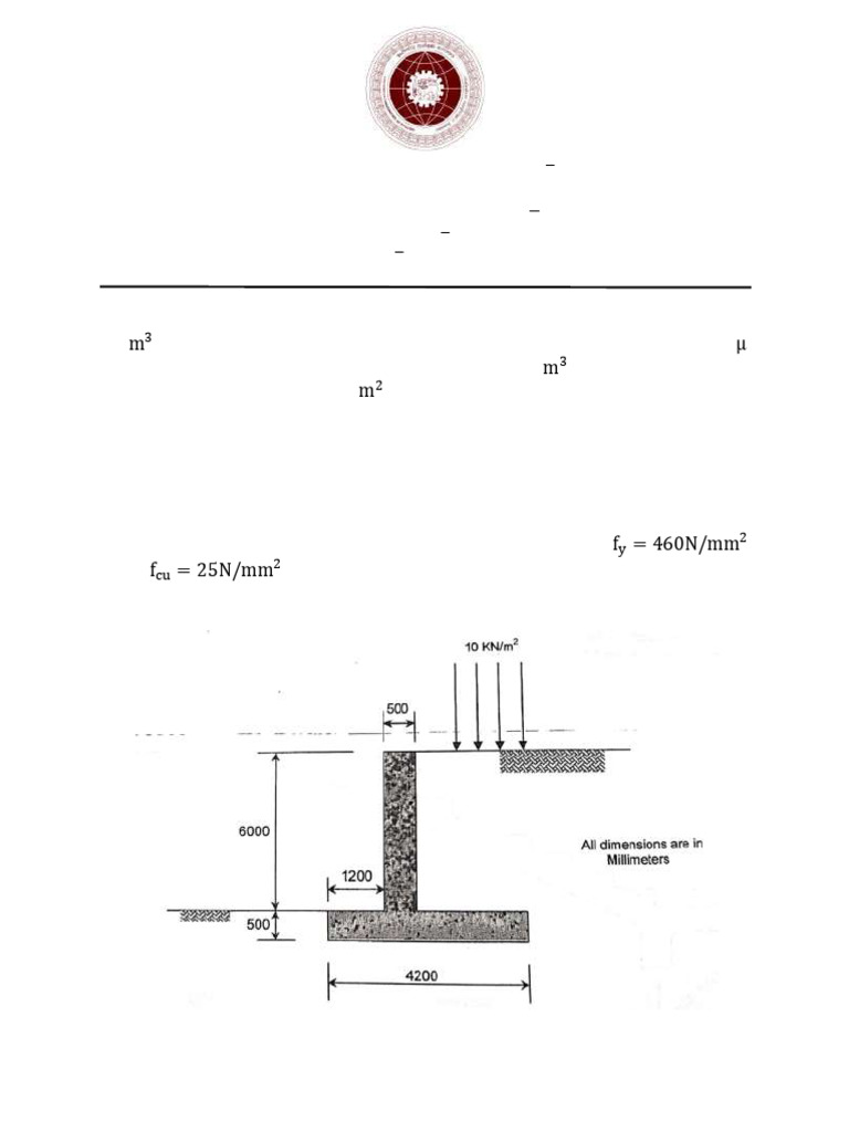 Course Work - Retaining Wall | PDF