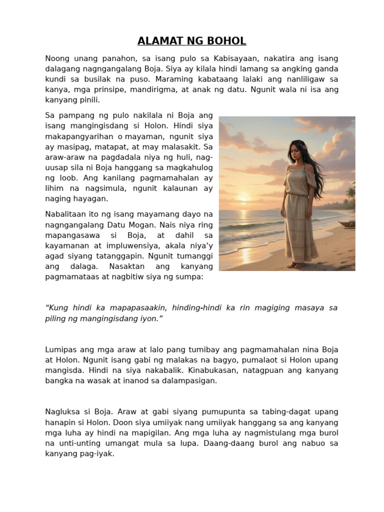 Alamat NG Bohol PDF | PDF