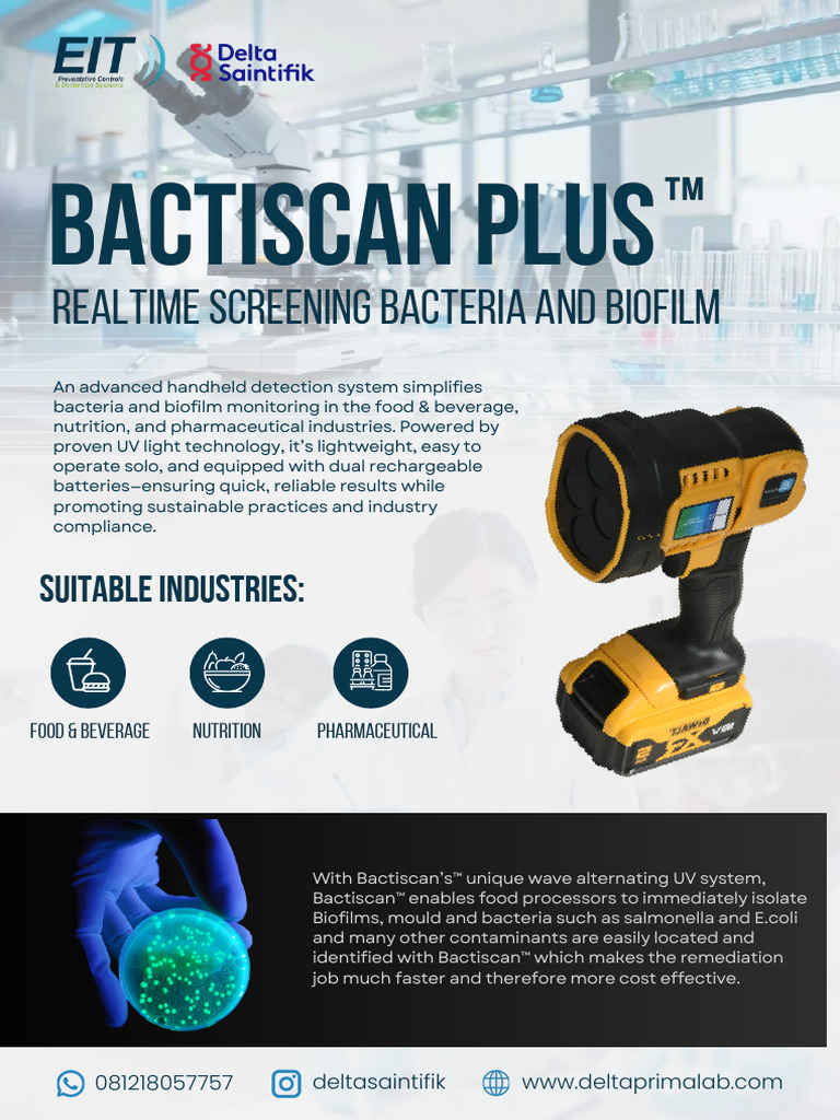 Bactiscan Plus: Advanced Bacteria Detection | PDF