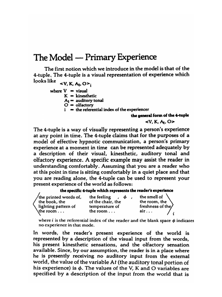 The Model Primary Experience Pdf