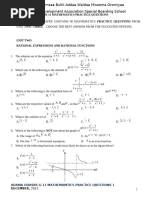 Grade 11 Rational Functions Guide | PDF | Asymptote | Mathematical Objects