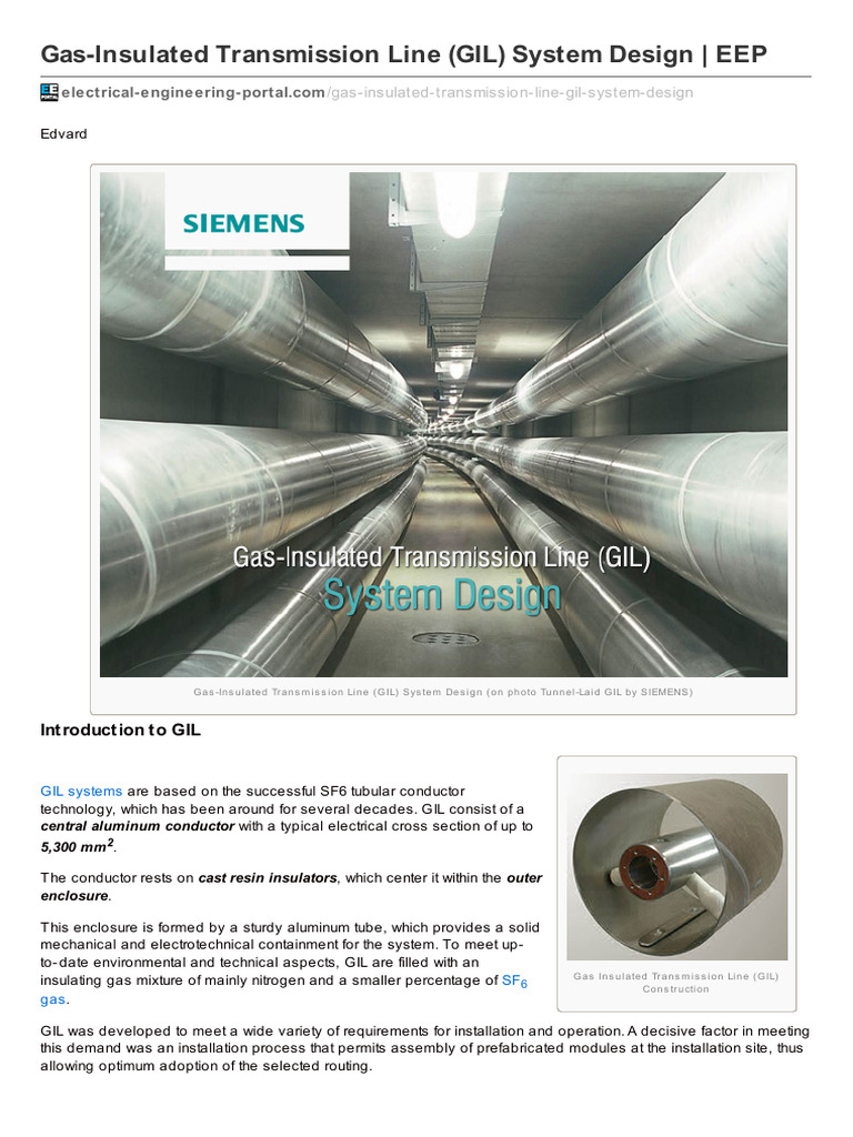 Gas-Insulated Transmission Line Design | PDF | Electric Power ...