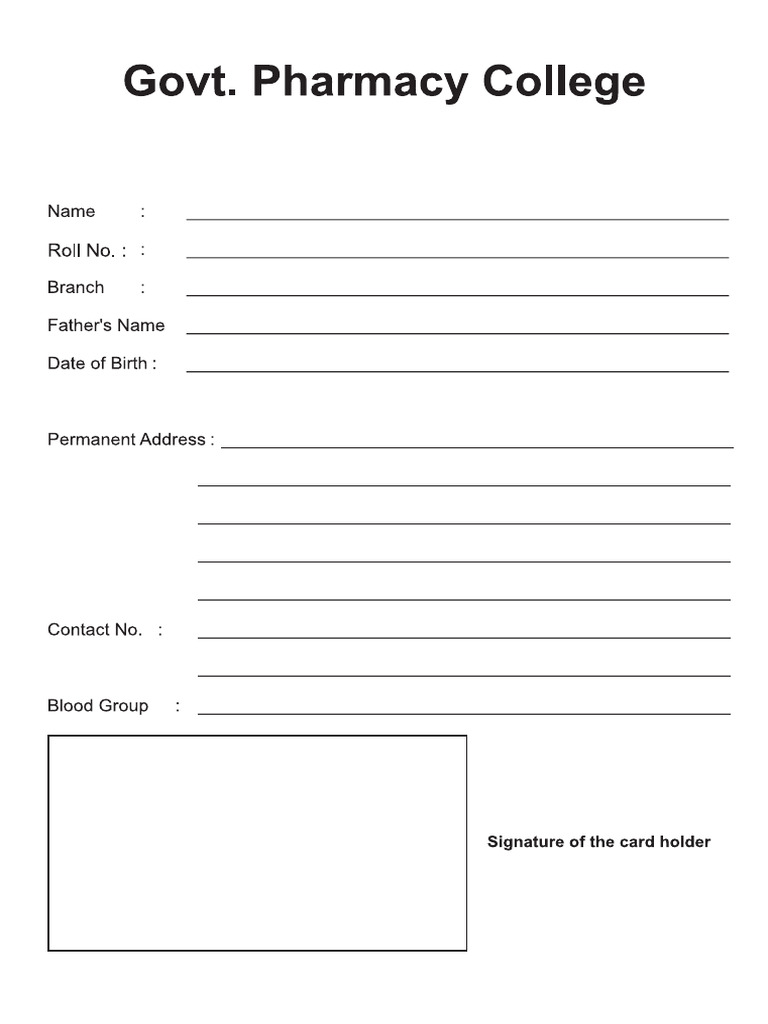 GPC Id Card Form | PDF