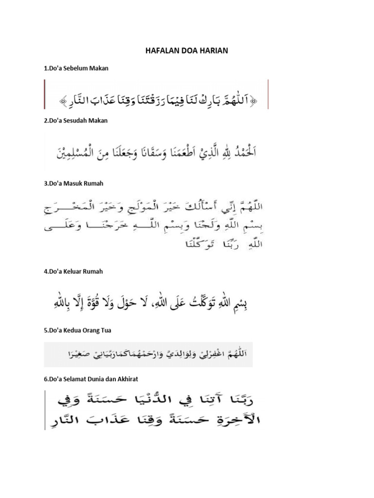 Doa Harian Word | PDF