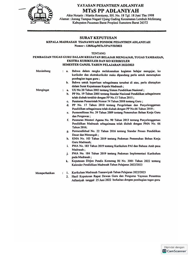 SK Ganjil 2022 | PDF