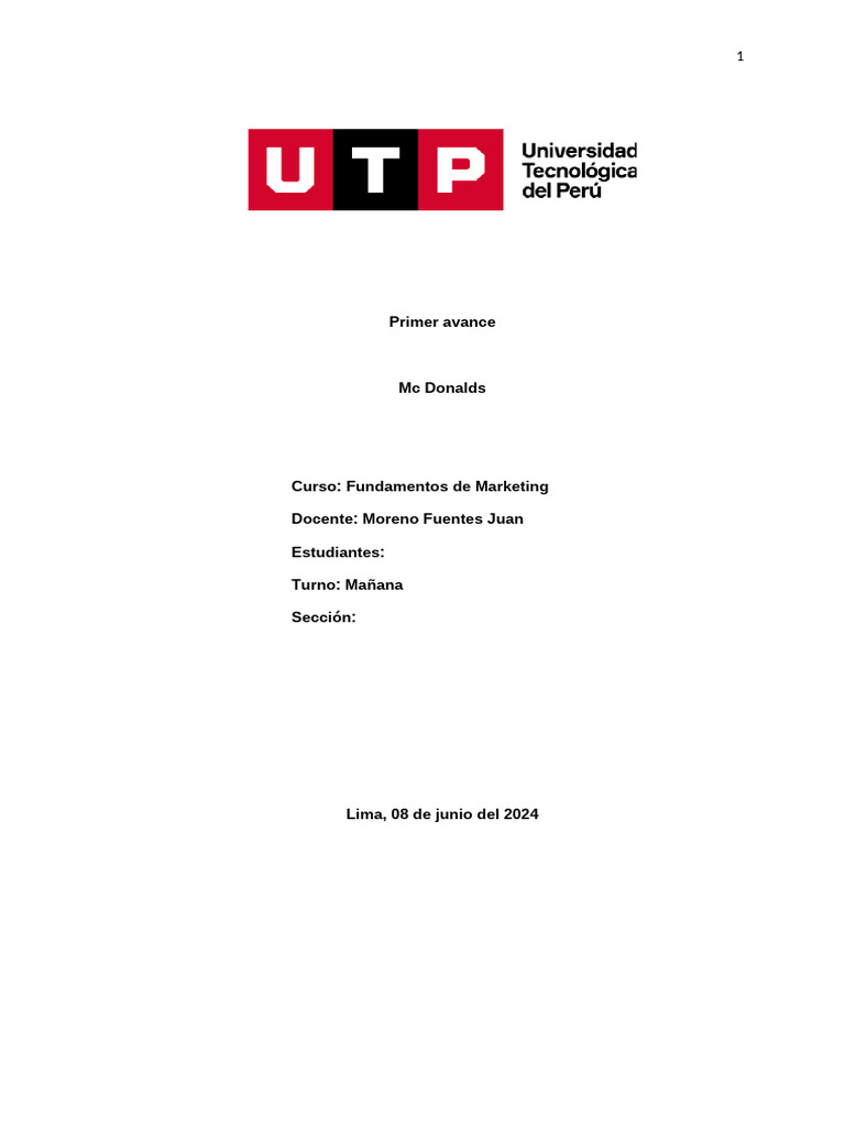 Avance Del Fund. Markg. Grupo 07 | PDF | Segmentación de mercado ...