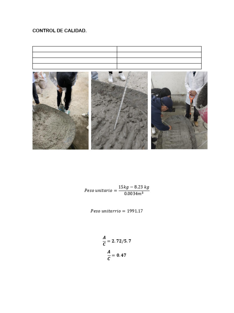 Control de Calidad en Colado de Concreto | PDF