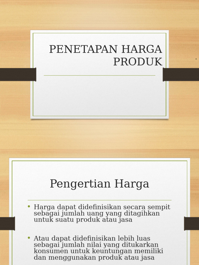 Penetapan Harga Produk | PDF