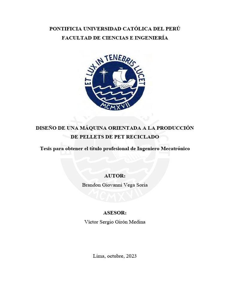 Vega Soria Brandon Diseno Maquina Orientada | PDF | El plastico | Reciclaje