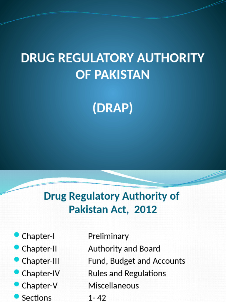 Drug Regulatory Authority of Pakistan | PDF | Drugs | Over The Counter Drug