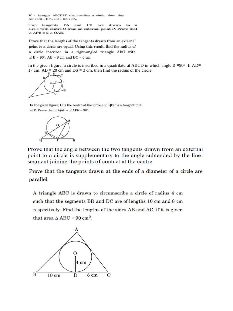 Radius of Circle in Quadrilateral ABCD | PDF