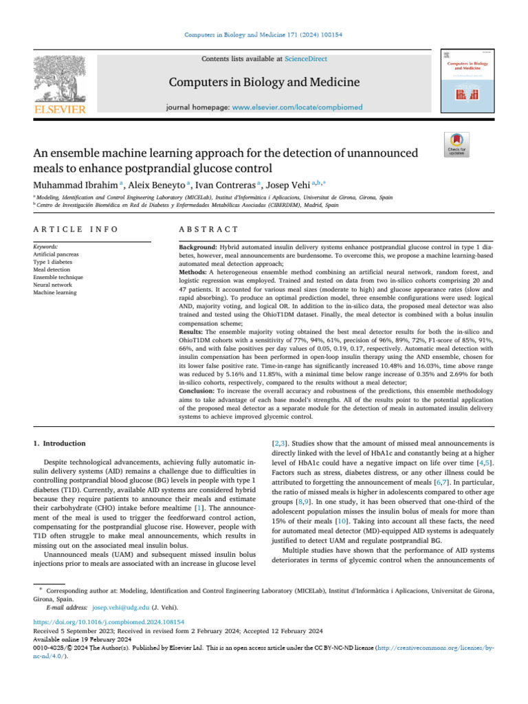 An Ensemble Machine Learning Approach For The Detection of Unannounced ...