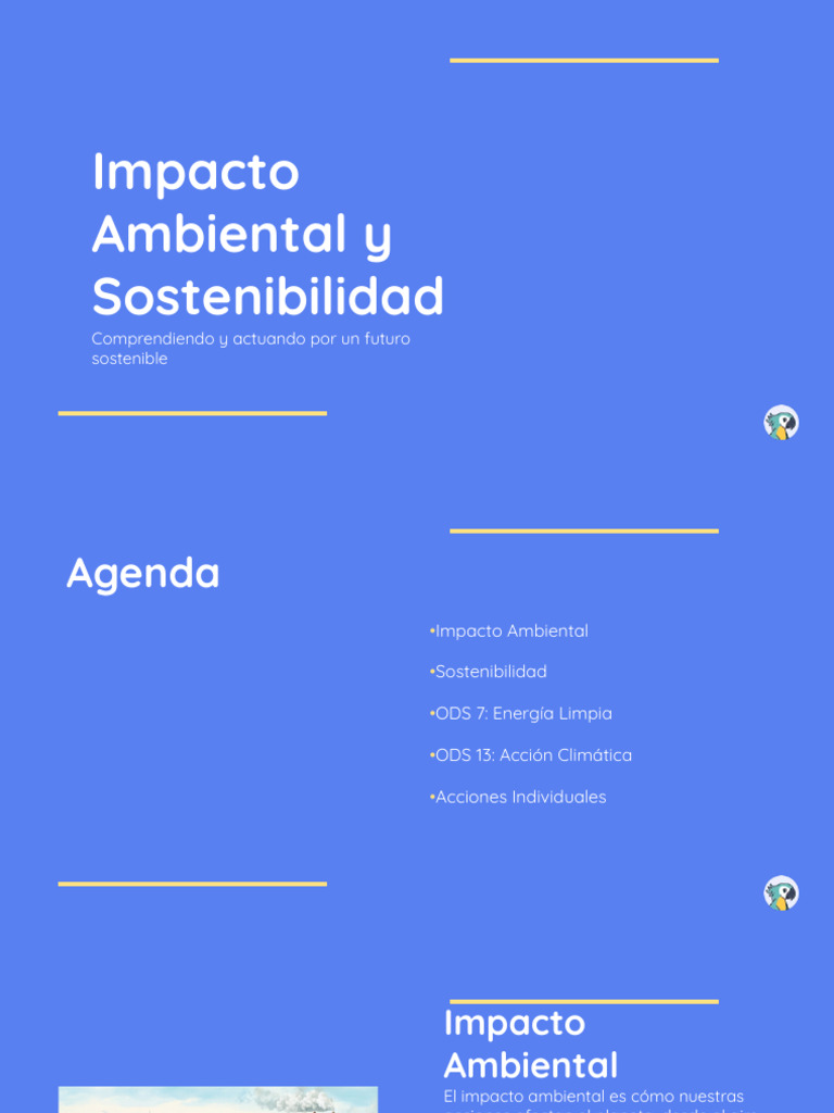 Impacto Ambiental y Sostenibilidad | PDF | Sustentabilidad | Energía ...