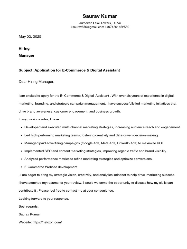 E-Commerce & Digital Assistant Application | PDF