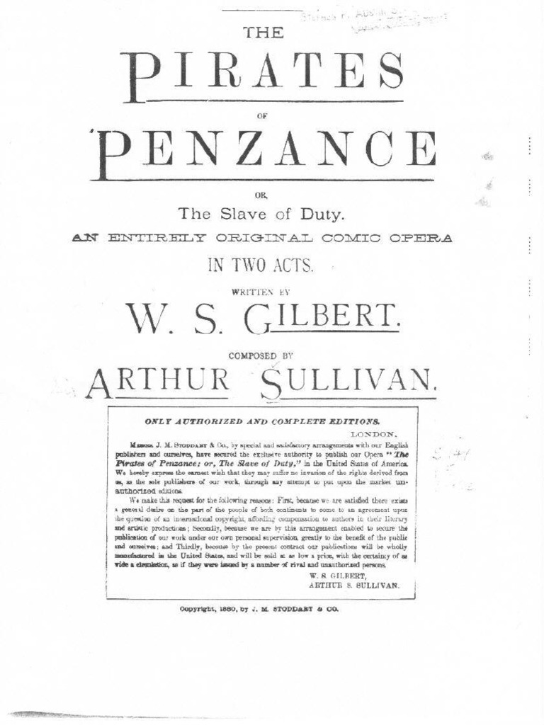 Pirates of Penzance | PDF
