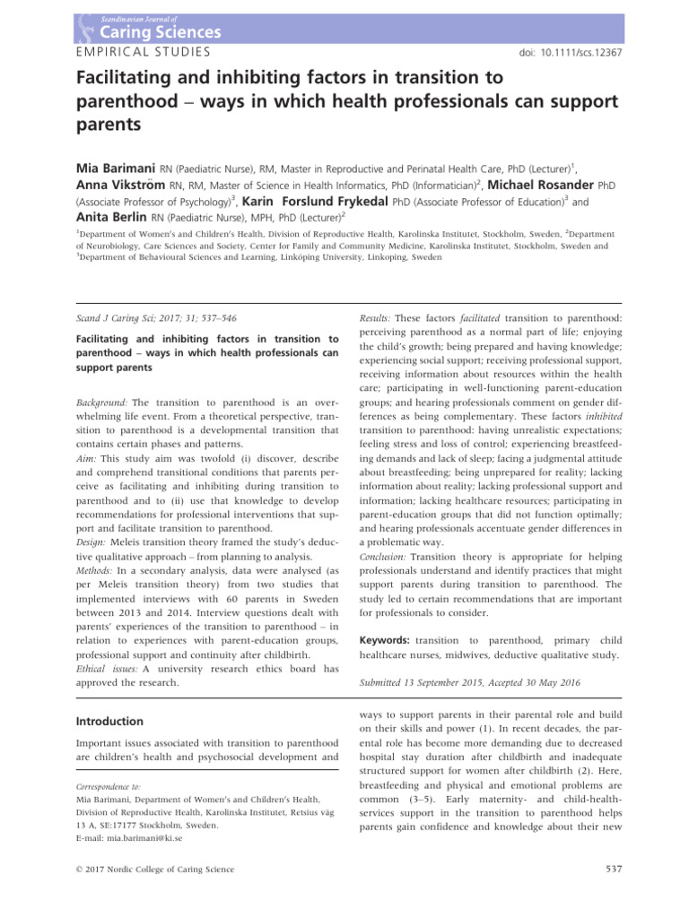 Barimani, Et. Al. 2017 | PDF | Parenting | Breastfeeding