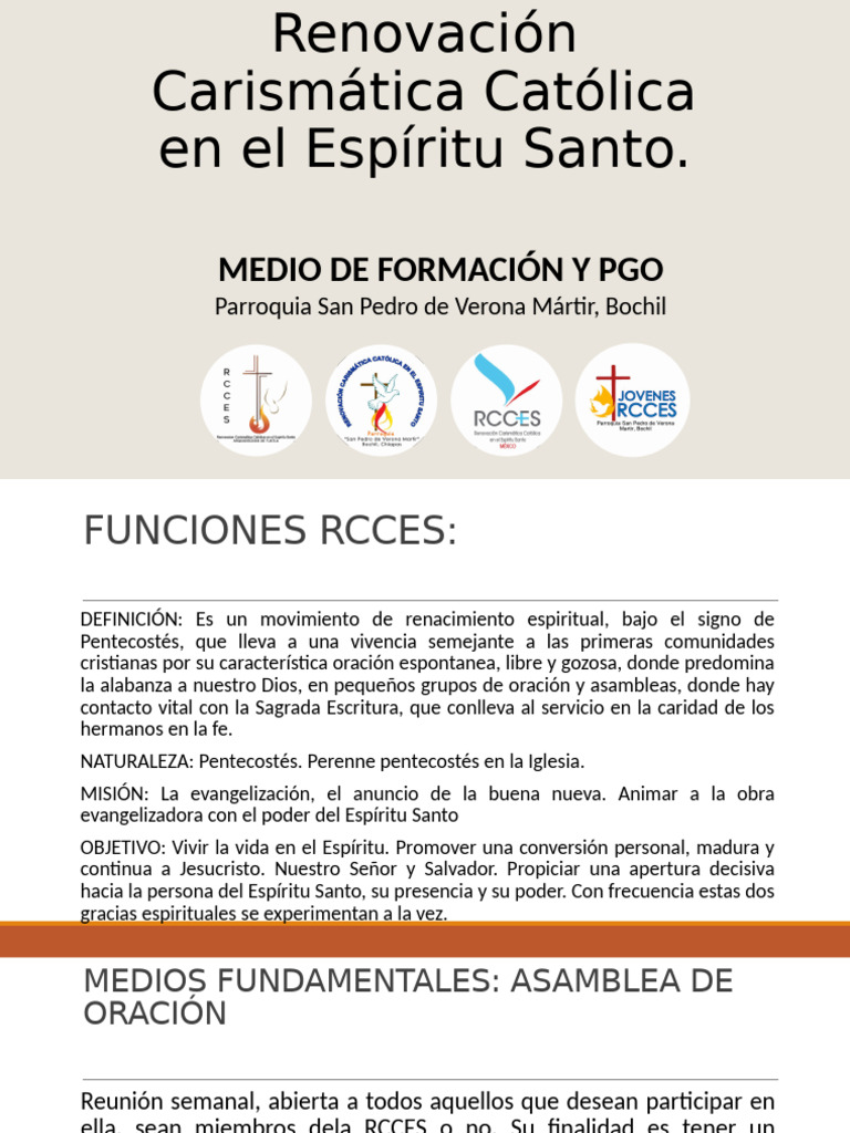 Qué es la RCCES y su misión | PDF | Oración | Espiritualidad