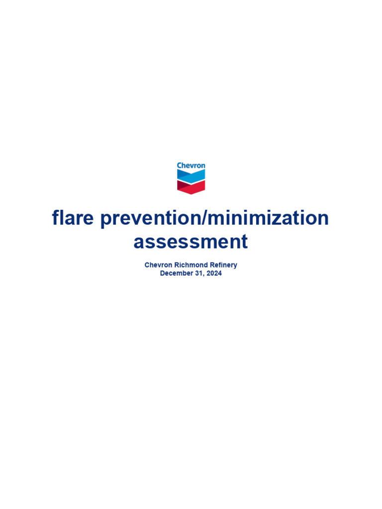 Flare Prevention Minimization Assessment Report | PDF | Reliability ...