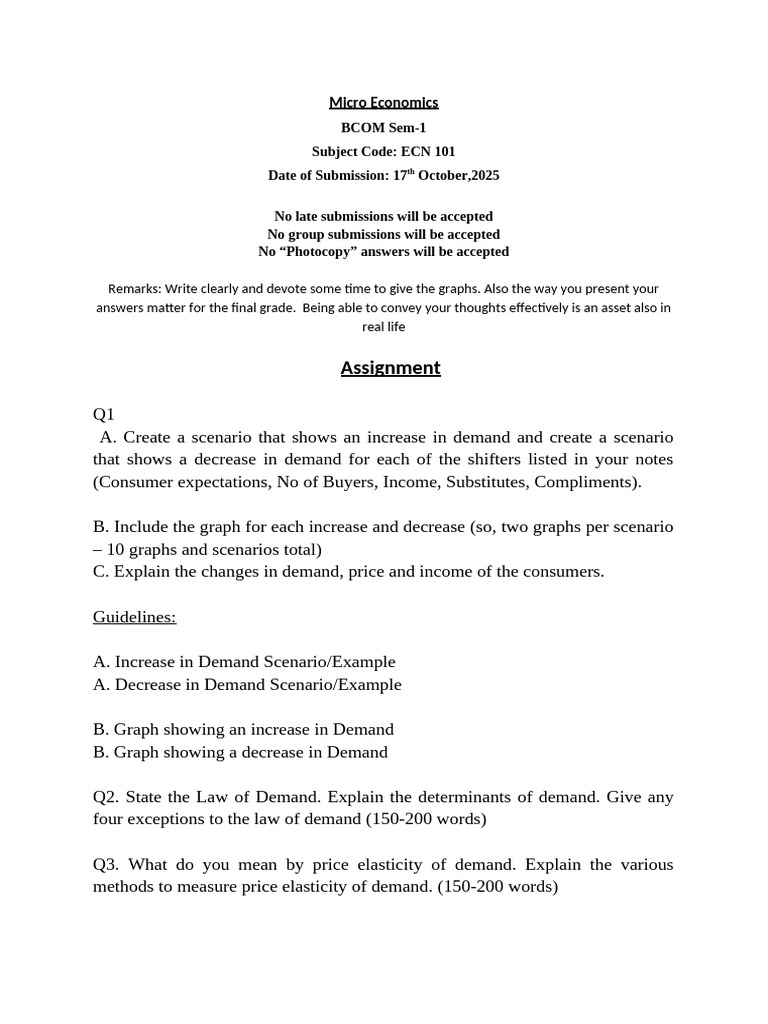 Assignment BCOM | PDF