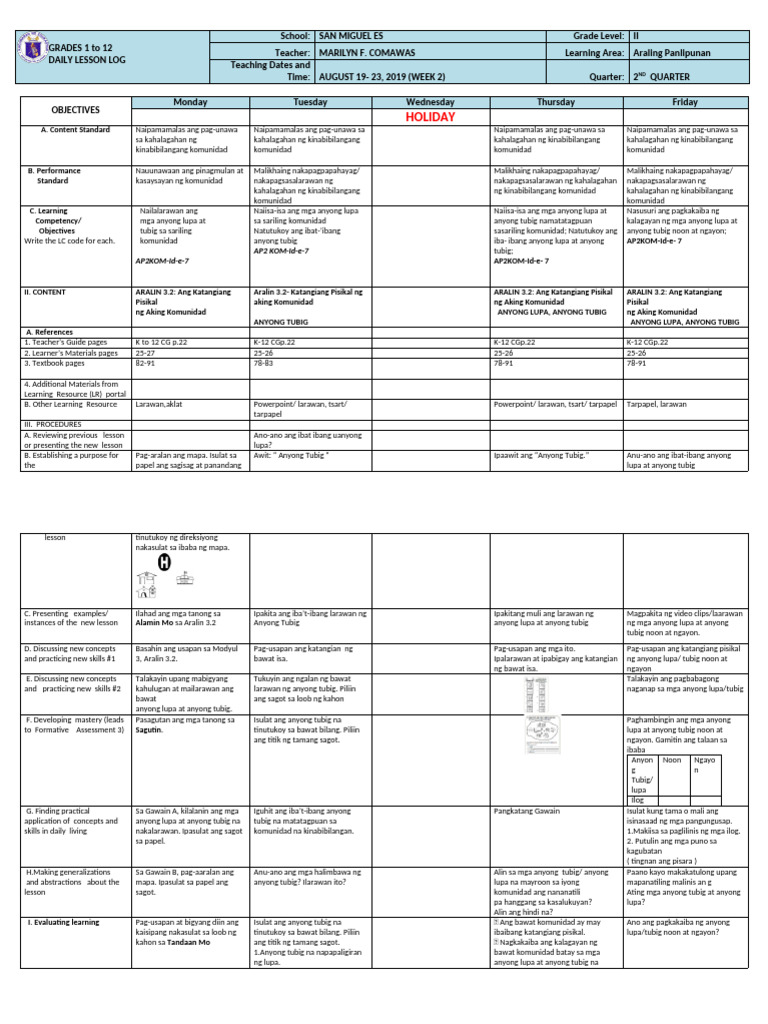 AP 2 q2 Week 2 Dll | PDF