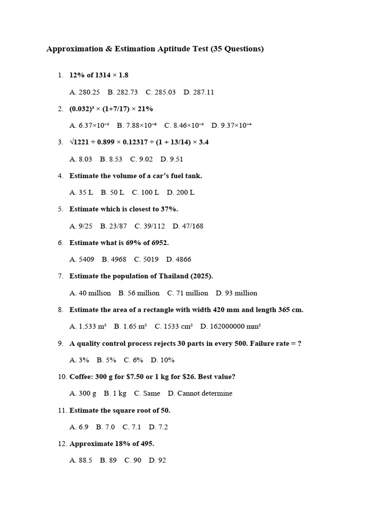 Approximation Estimation | PDF | Area