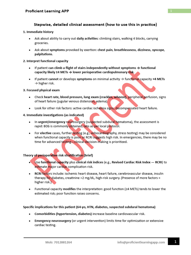 Stepwise, Detailed Clinical Assessment | PDF | Diabetes | Diabetes ...