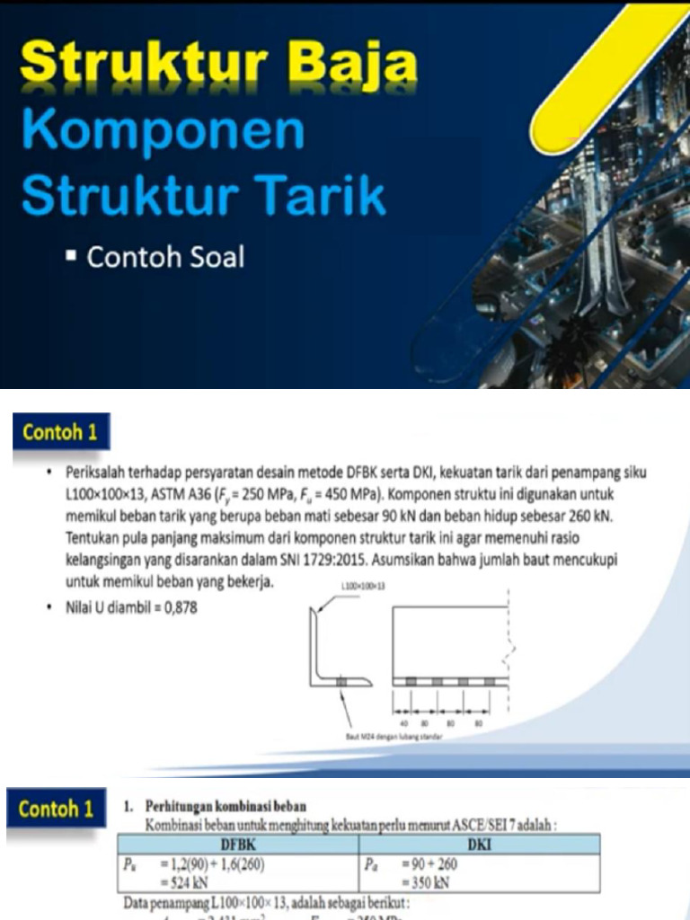 Disain Struktur Batang Tarik | PDF