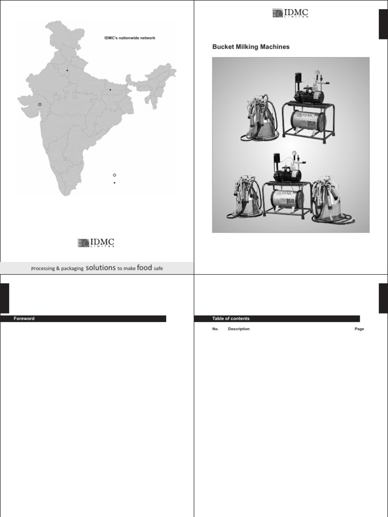 Bucket Milking Machine Manual | PDF | Dairy | Milk
