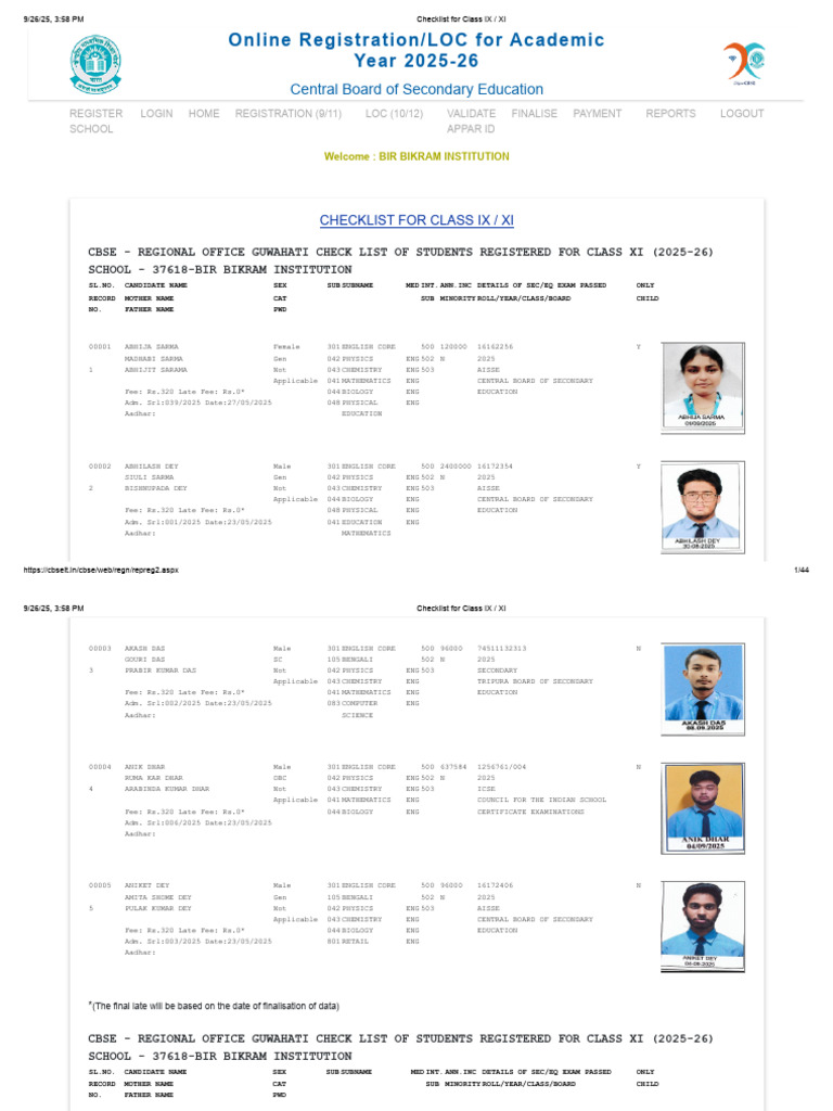 Checklist For Class XI Modified | PDF | Schools | Qualifications