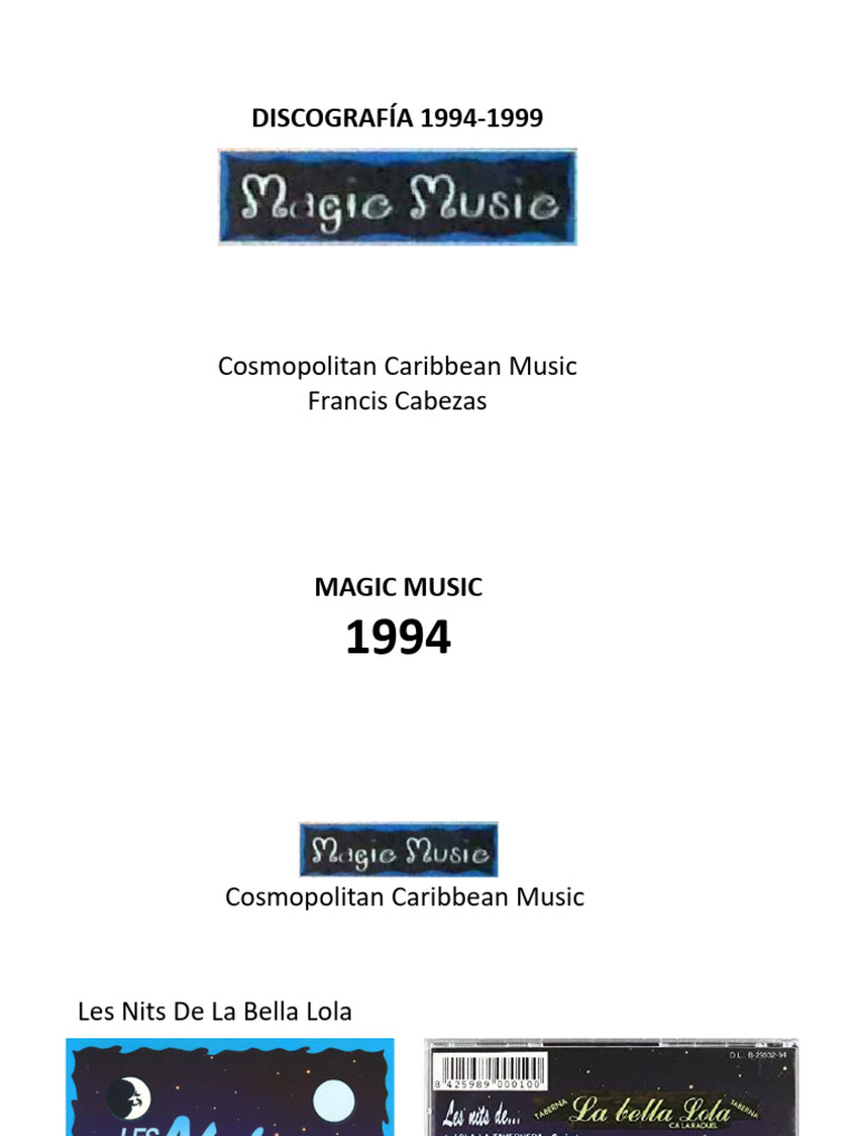 Discografía Magic Music Universal | PDF
