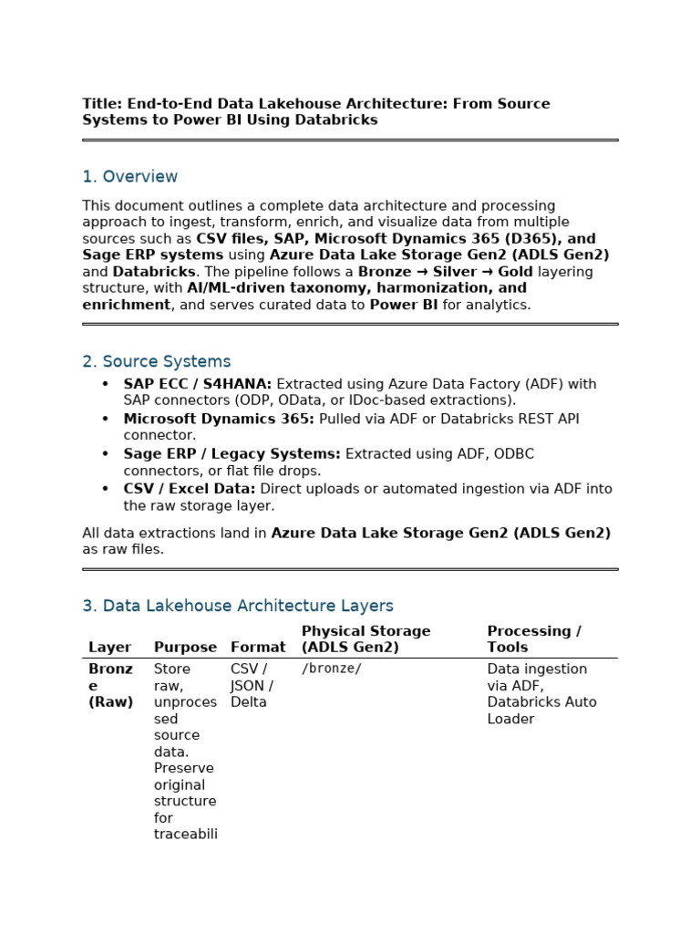 Sap To Powerbi Databricks Flow | PDF | Computing | Information Science