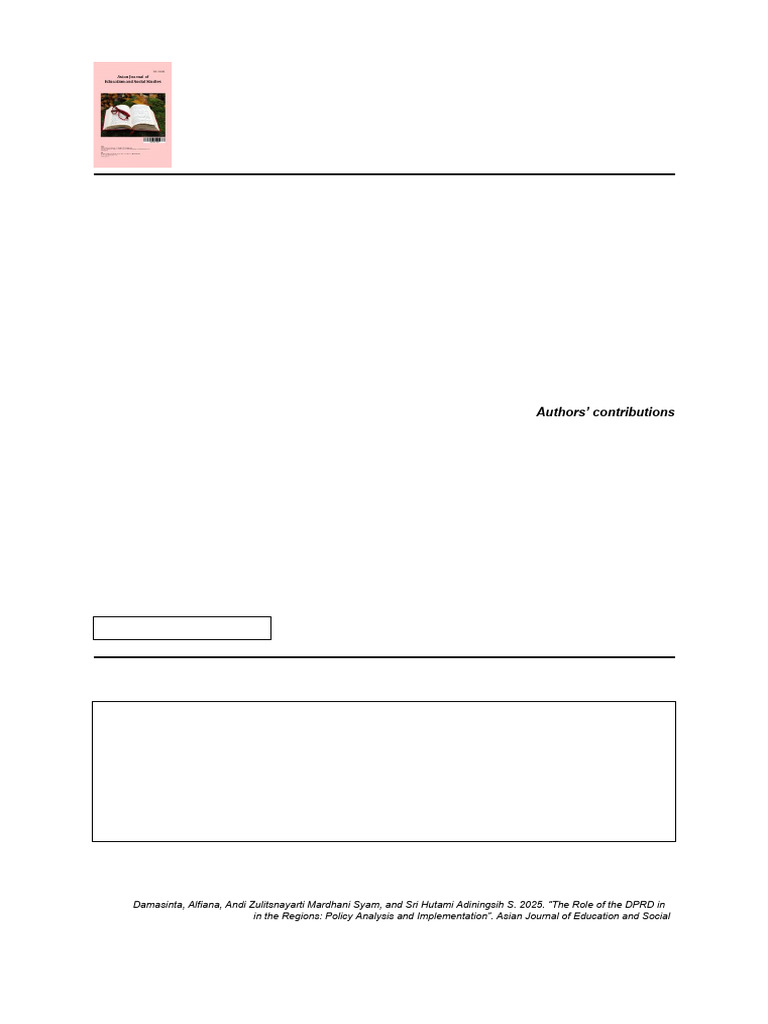 Damasinta 5172025 AJESS137273 | PDF | Policy | Education Policy