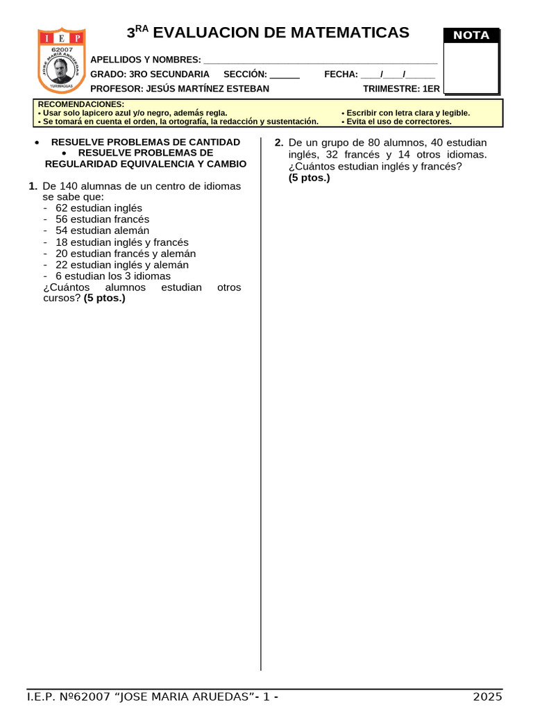 Ev 3 - C - 3ro Sec. Jma | PDF