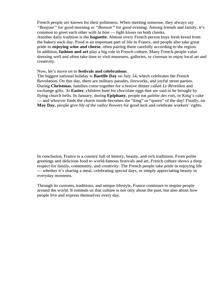 Traditions - End | PDF
