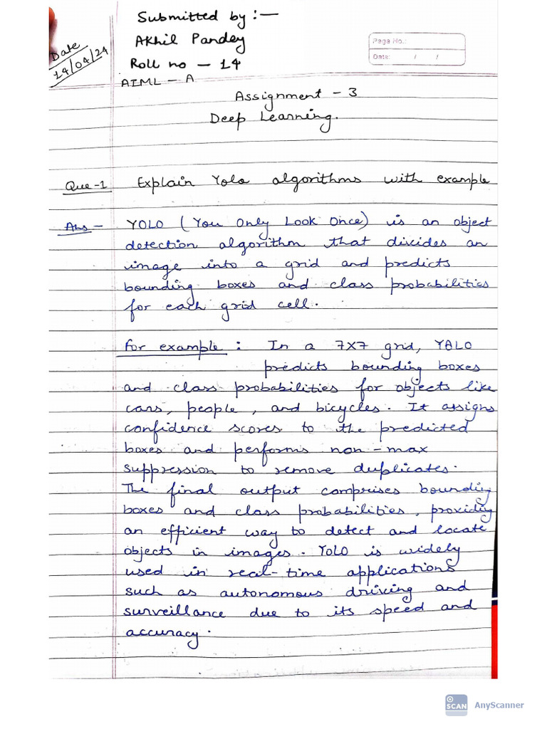 Akhil Pandey 14 DL Assign 3 | PDF