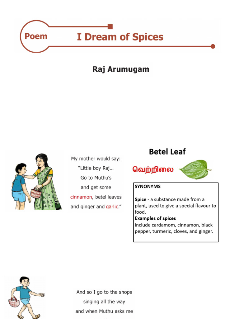 Figurative Language in "I Dream of Spices" | PDF
